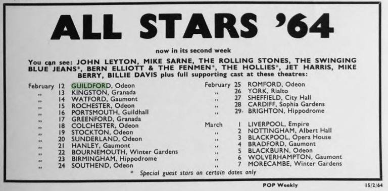 The 1964 Gig List – Our Soundscene