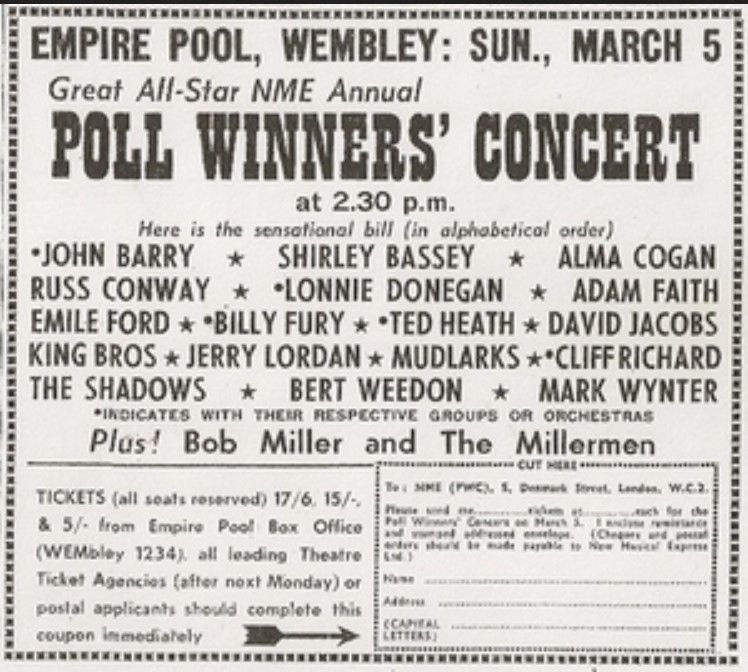 The 1961 Gig List – Our Soundscene