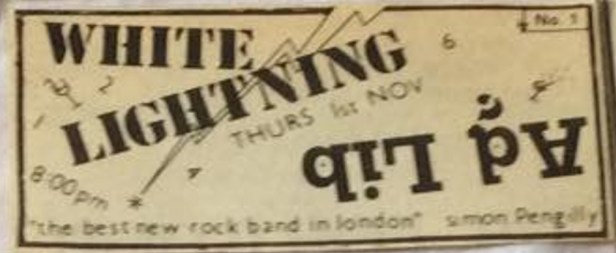 White Lightning – Our Soundscene