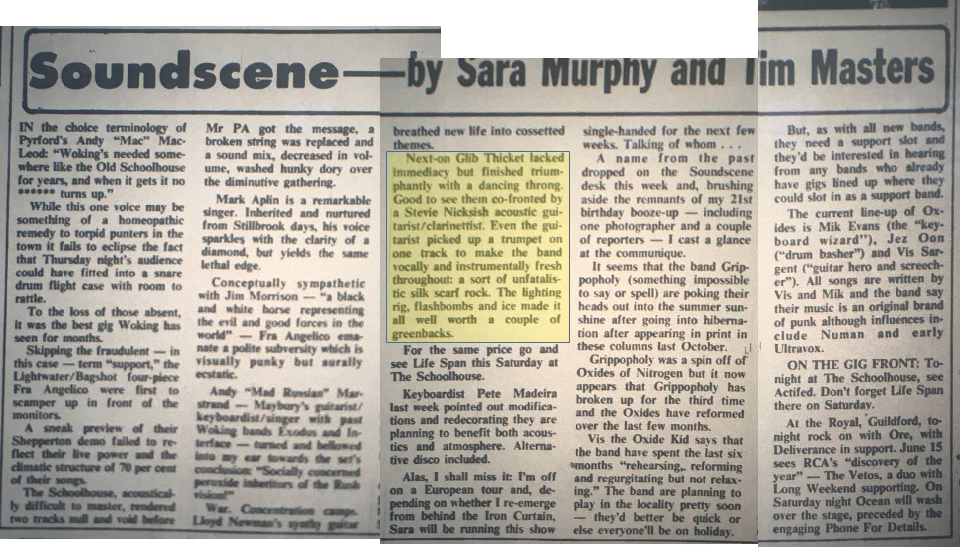 Glib Thicket – Our Soundscene