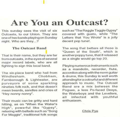 The Outcast Band – Our Soundscene